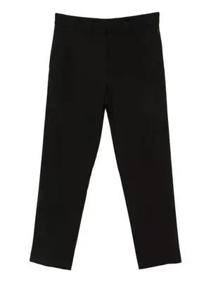 Emporio Armani Belt-loops Straight-leg Trousers - Black