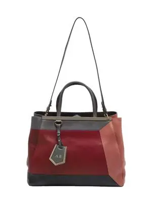 Fendi Medium 2jours Color-block Tote Bag - Red