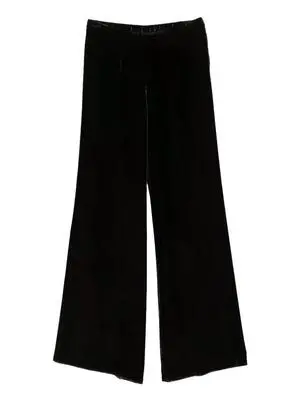 FORTE_FORTE Velvet Wide-leg Trousers - Red