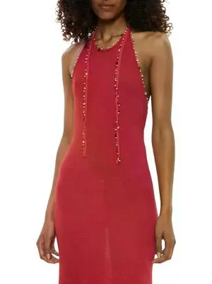 CHRISTOPHER ESBER Beach Quartz Halter Dress