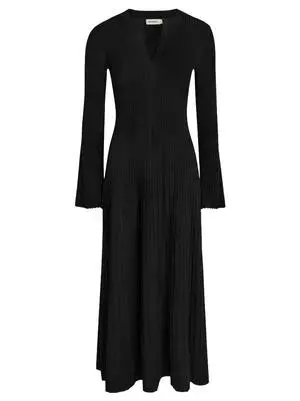 SIMKHAI Ribbed-knit Long-sleeve Dress