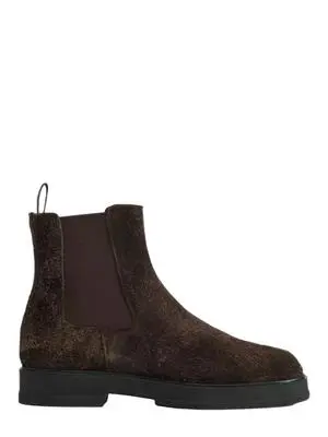 LES DEUX Hairy-suede Chelsea Boots Brown