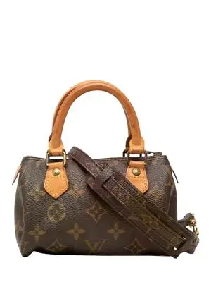 LOUIS VUITTON 1990-2020 Monogram Mini Speedy Hl Satchel - Brown