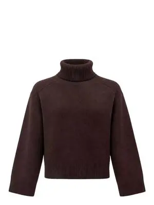 YVES SALOMON Ribbed-knit Cashmere Sweater - Brown