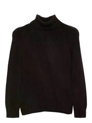 BASE Ribbed-knit Roll-neck Sweater - Brown