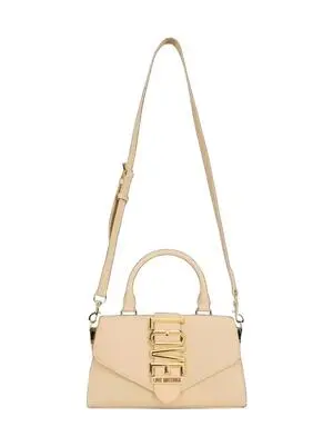 Moschino Logo-plaque Tote Bag - Neutrals