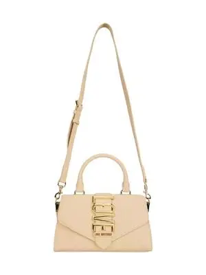 Moschino Logo-plaque Tote Bag Neutrals