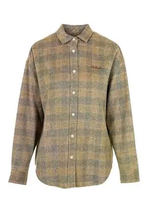 MC2 SAINT BARTH Snoopy-print Checked Shirt - Neutrals