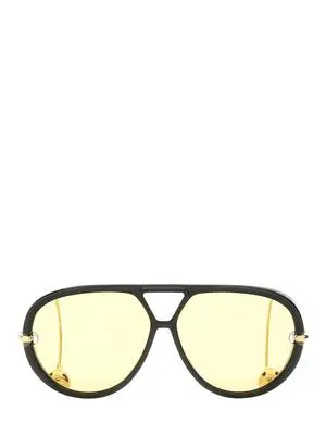 Bottega Veneta Occhiale Da Sole Aviator Drop - Black