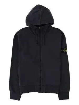 Stone Island Felpa Con Patch Logo - Blue