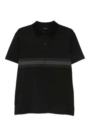 Gucci Logo-print Striped Polo Shirt - Black