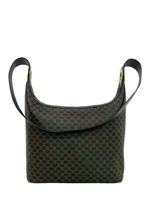 Celine 1990-2000 Macadam Coated Canvas Crossbody Bag - Brown