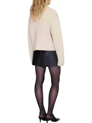 ANINE BING Benedict Mini Skirt - Black Recycled Leather