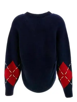 Arch4 Sloane Argyle-intarsia V-neck Sweater - Blue