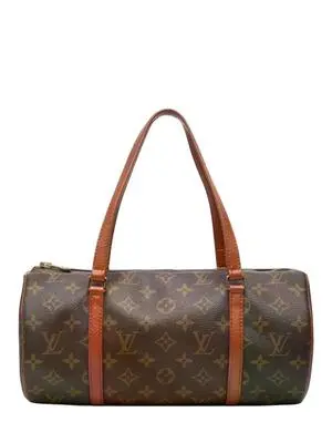 LOUIS VUITTON 1990 Monogram Papillon 30 Handbag - Brown
