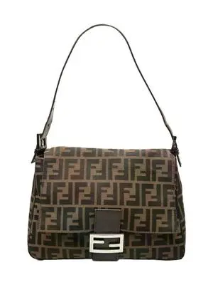 Fendi 2000-2010 Zucca Canvas Mamma Forever Shoulder Bag - Brown