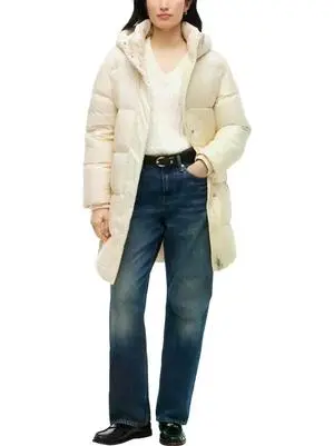 Tommy Hilfiger Hooded Padded Coat - Neutrals