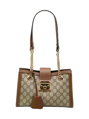 Gucci 2000-2015 Small Gg Supreme Padlock Tote Bag - Neutrals