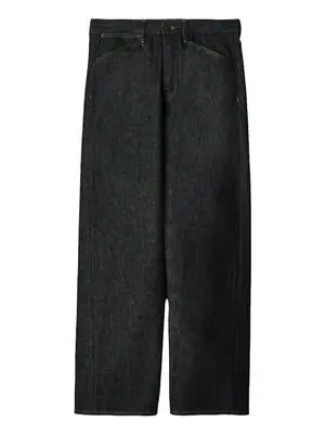 LEMAIRE Straight Five-pocket Pants In Heavy Yarn-dyed Slate Denim - Grey