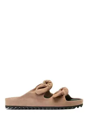 OFFICINE CREATIVE Knot-detail Leather Flat Sandals