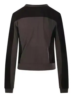Max Mara Suede-panelled V-neck Cardigan Brown