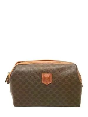 Celine 2000-2026 Macadam Coated Canvas Clutch Bag - Brown