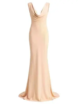 GEMY MAALOUF Cowl-neck Open-back Dress
