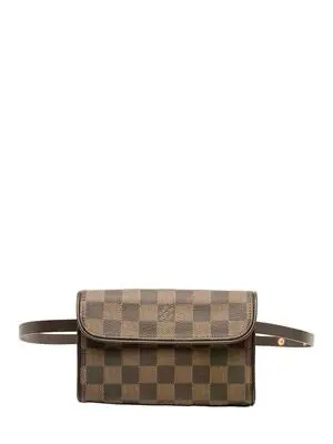 LOUIS VUITTON 2008 Damier Ebene Florentine Pochette Belt Bag - Brown