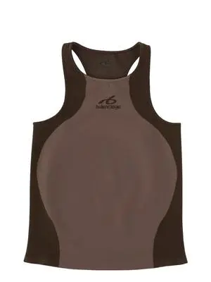 Balenciaga Tank Top Senza Cuciture Techwear - Brown