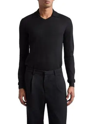 Frenckenberger Long Sleeve Cashmere T-shirt - Black