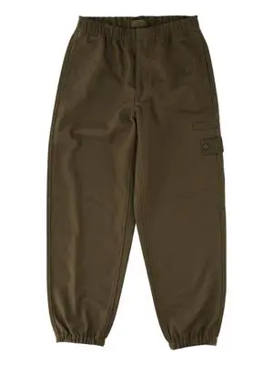 Stone Island Pantalone Jogger In Flanella Di Lana Cardata - Green