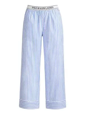Polo Ralph Lauren Logo-waistband Striped Pajamas - Blue