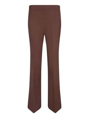 BLANCA VITA Pressed-crease Flared Trousers