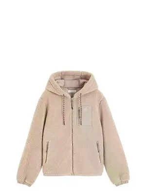 Tommy Hilfiger Teddy-fleece Hooded Jacket - Neutrals
