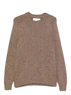 Gant Mouliné Crew-neck Sweater - Brown