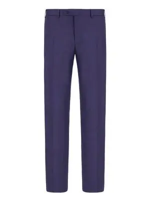 Canali Pants In Wool - Blue