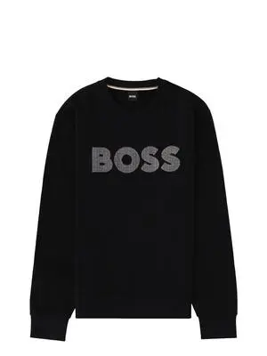 BOSS Felpa Con Logo - Black