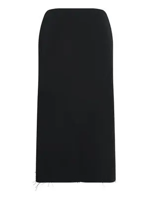 Rick Owens Stretch-cotton Sheath Midi Skirt - Black