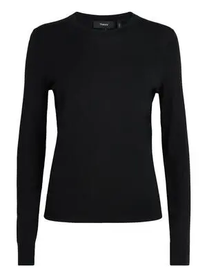 Theory Wool Long-sleeve T-shirt - Black