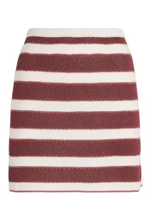 ERES Knitted Intervalle Mini Skirt Red