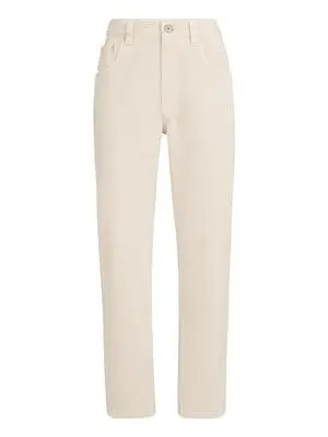 Brunello Cucinelli Garment-dyed Straight Jeans - Beige