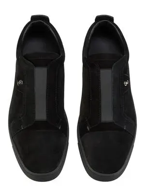 CHRISTIAN LOUBOUTIN St. Louis Suede Slip-on Sneakers - Black