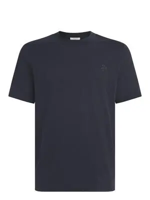 JACOB COHЁN Cotton Emblem Logo T-shirt - Navy