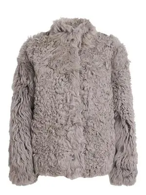 Source Unknown Shearling Lyn Coat - Grey
