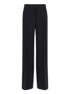 P.a.r.o.s.h High-waisted Straight-leg Casual Trousers - Black