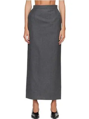 R2W Melonia Wool Skirt - Grey