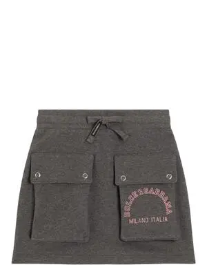 Dolce & Gabbana Logo-print Drawstring-waist Skirt - Grey