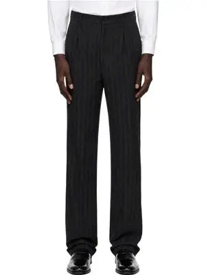 Junya Watanabe Striped Casual Trousers - Grey