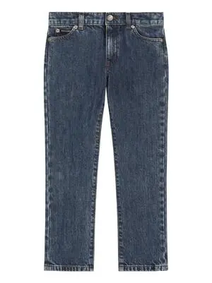 Dolce & Gabbana Logo-plaque Jeans - Blue