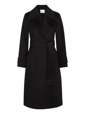 JOSEPH Belted Coat - Black